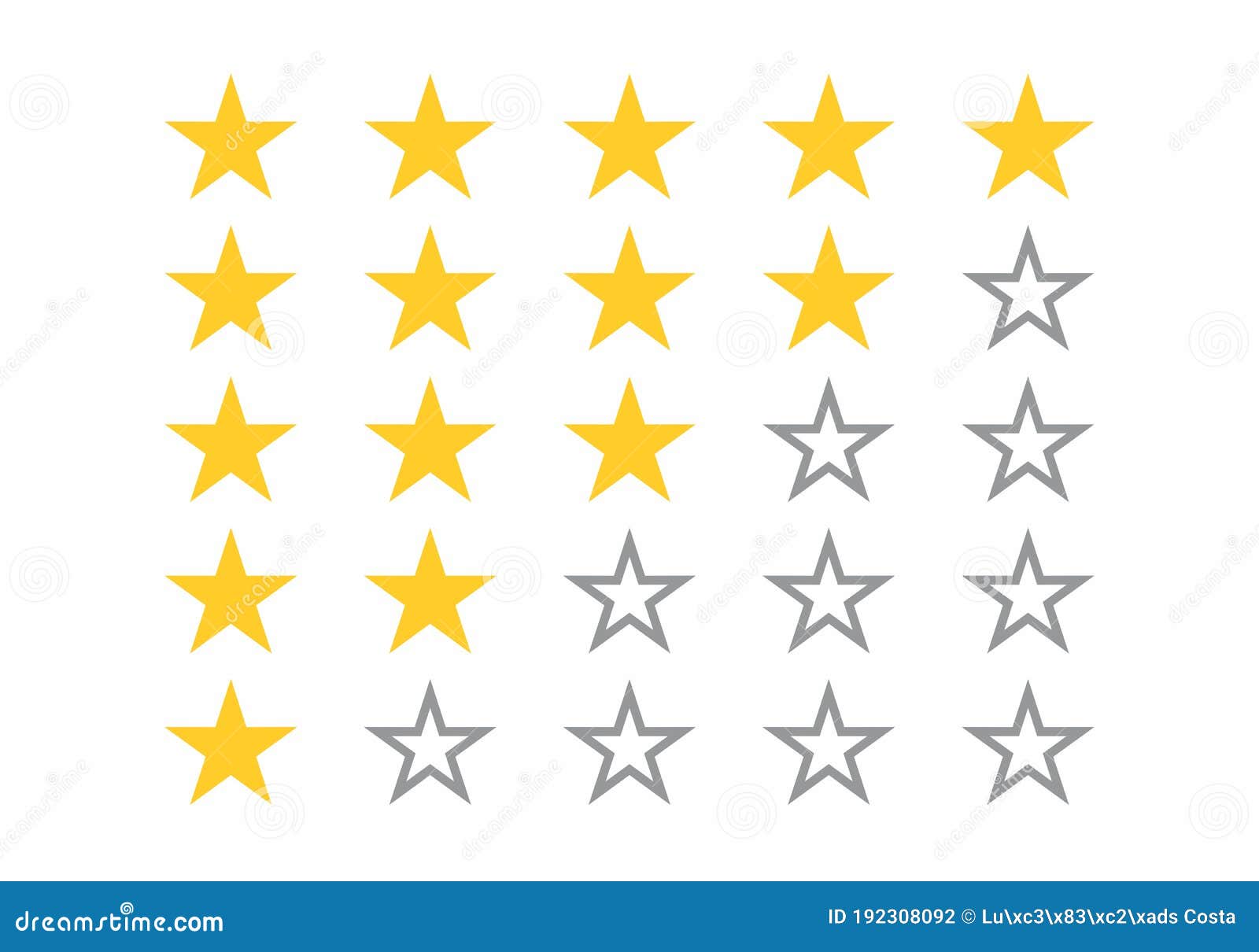 5-star rating system stock illustration. Illustration of success ...