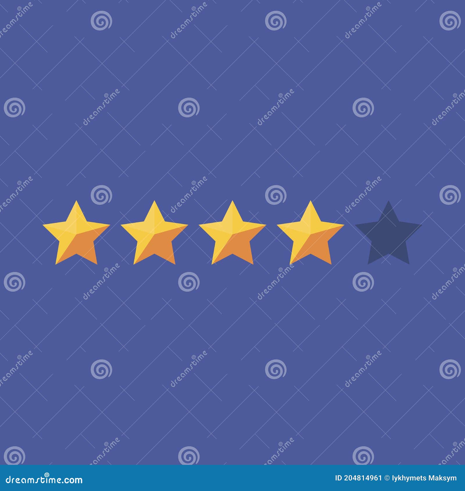 Star Rating System. Vector Illustration of a Rating System Based on ...