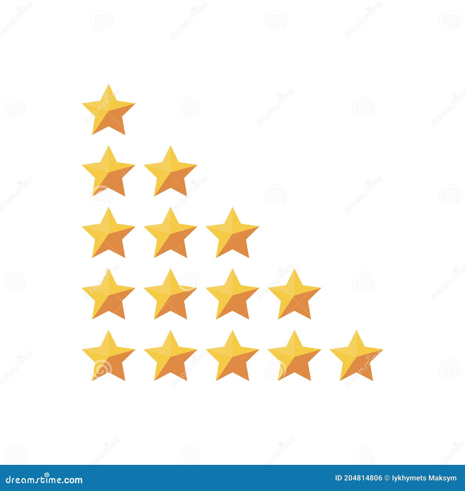 Star Rating System. Vector Illustration of a Rating System Based on ...