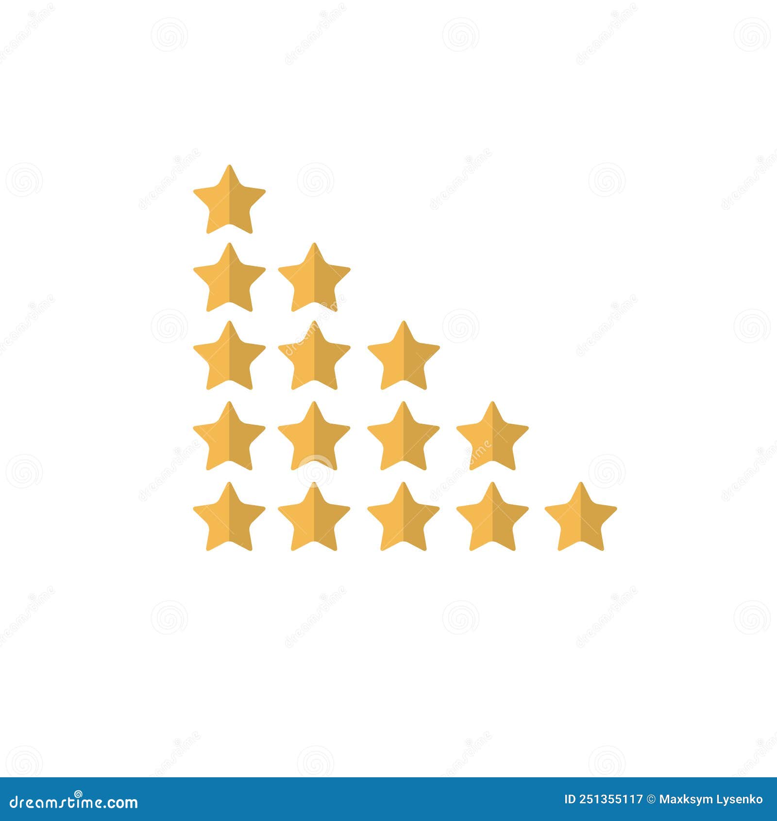 Star Rating System. Vector Illustration of a Rating System Based on ...