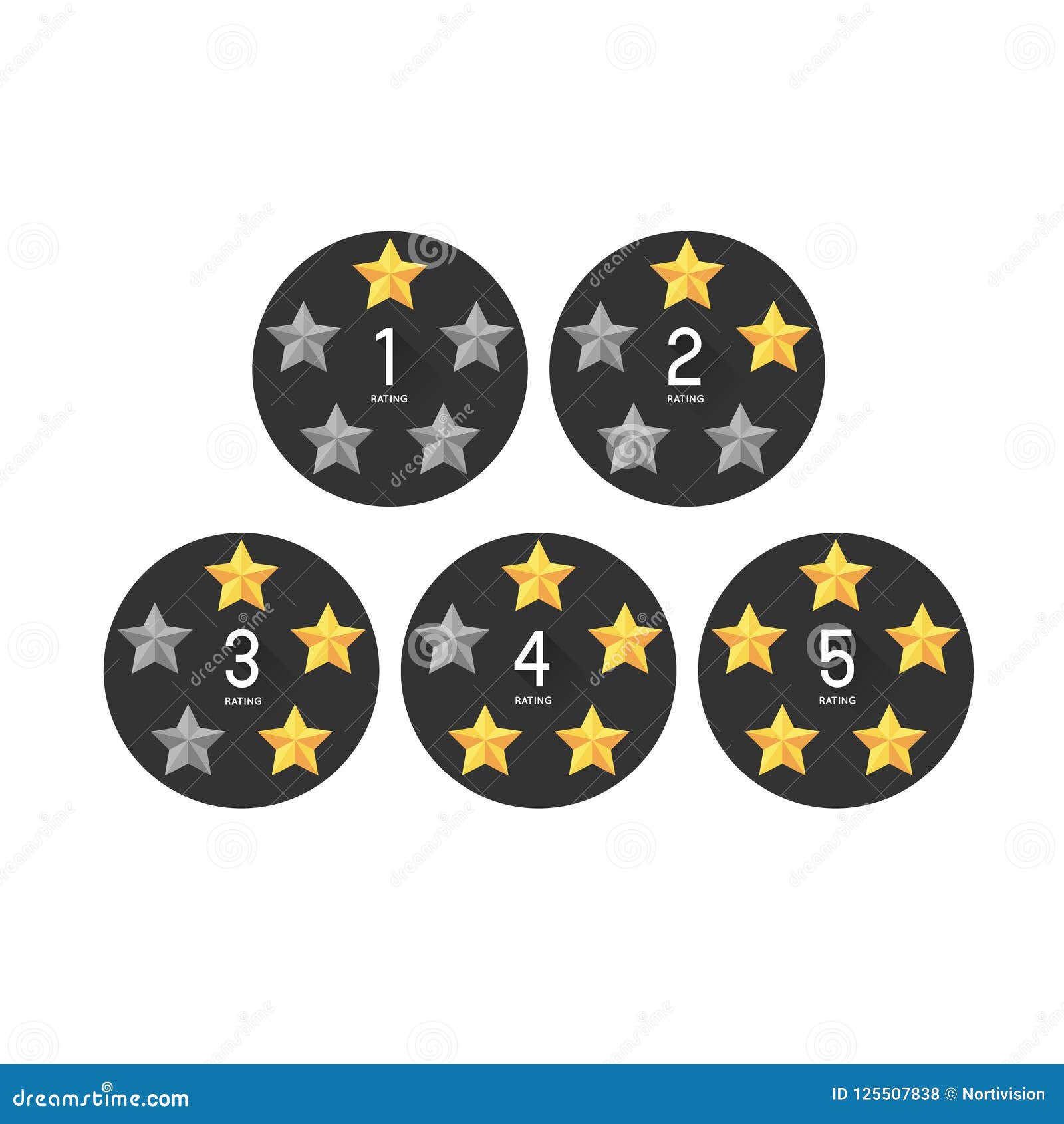 Star rating template stock vector. Illustration of award - 125507838