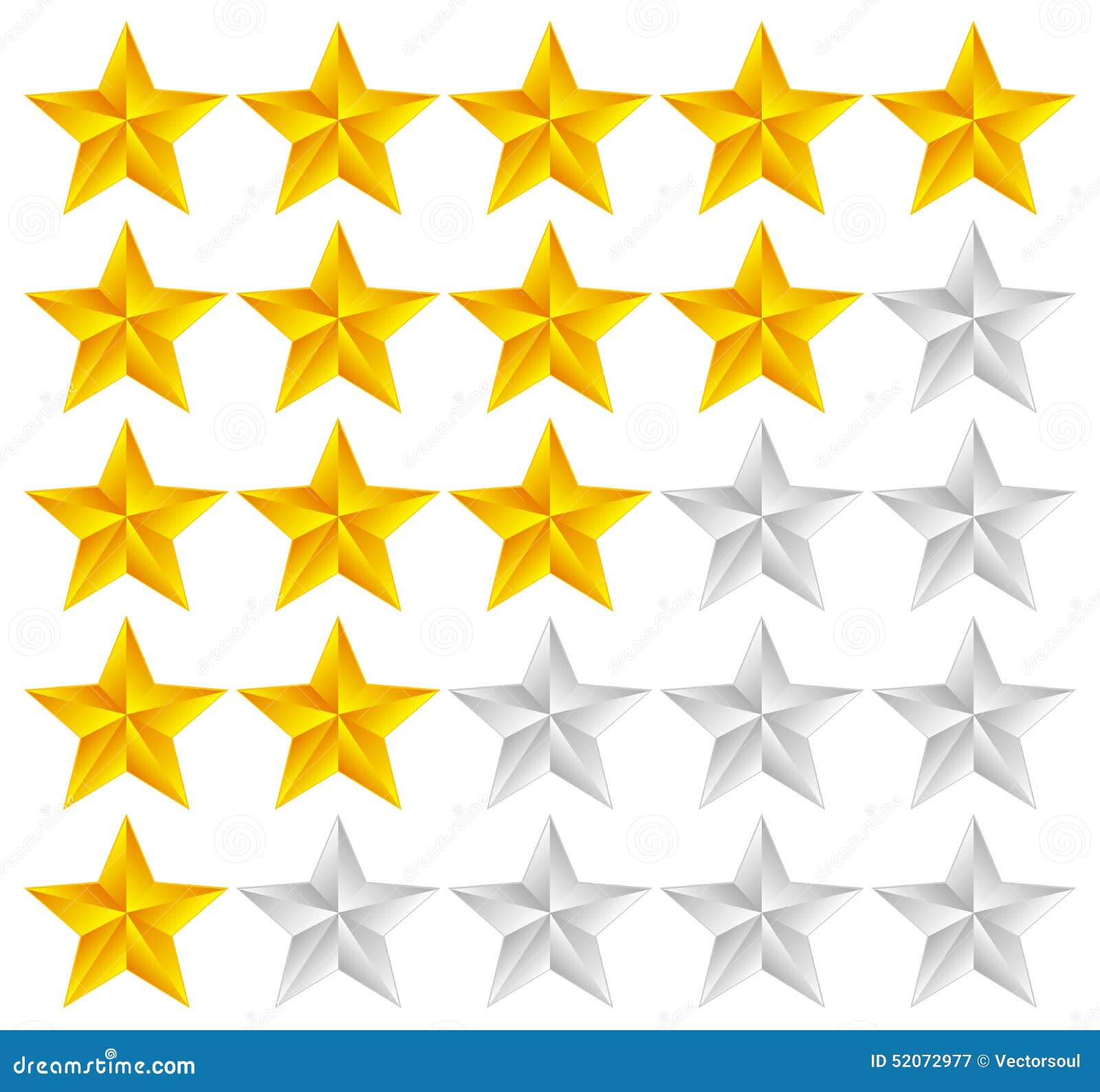 Star Rating Template Vector 3d Stars Stock Illustrations – 87 Star ...
