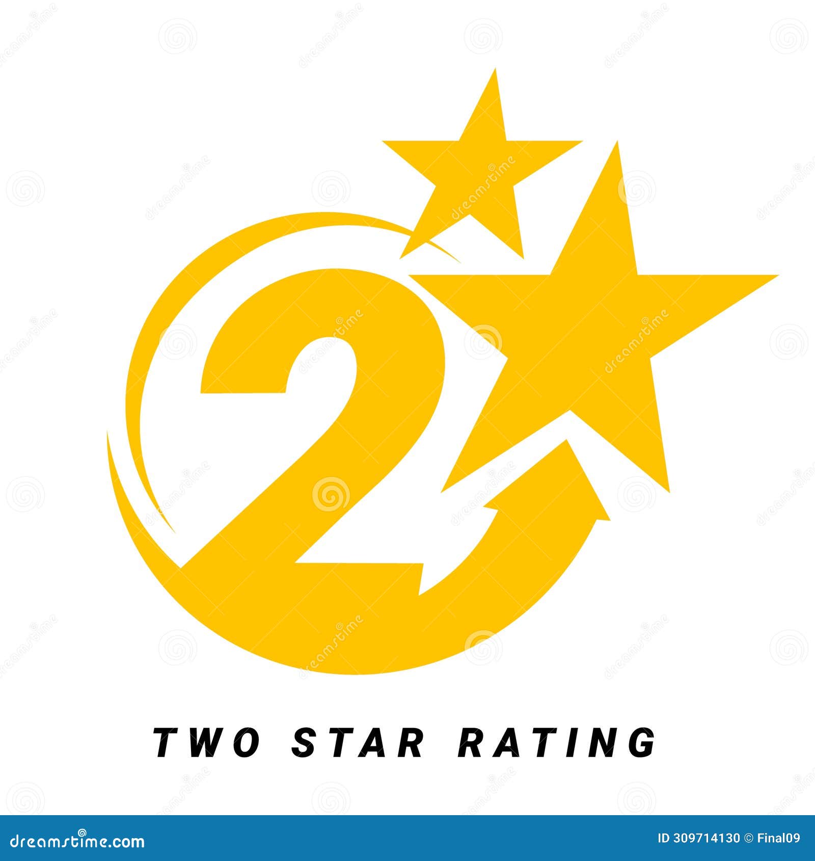2 Star Rating. Three Star Symbol or Emblem Stock Vector - Illustration ...