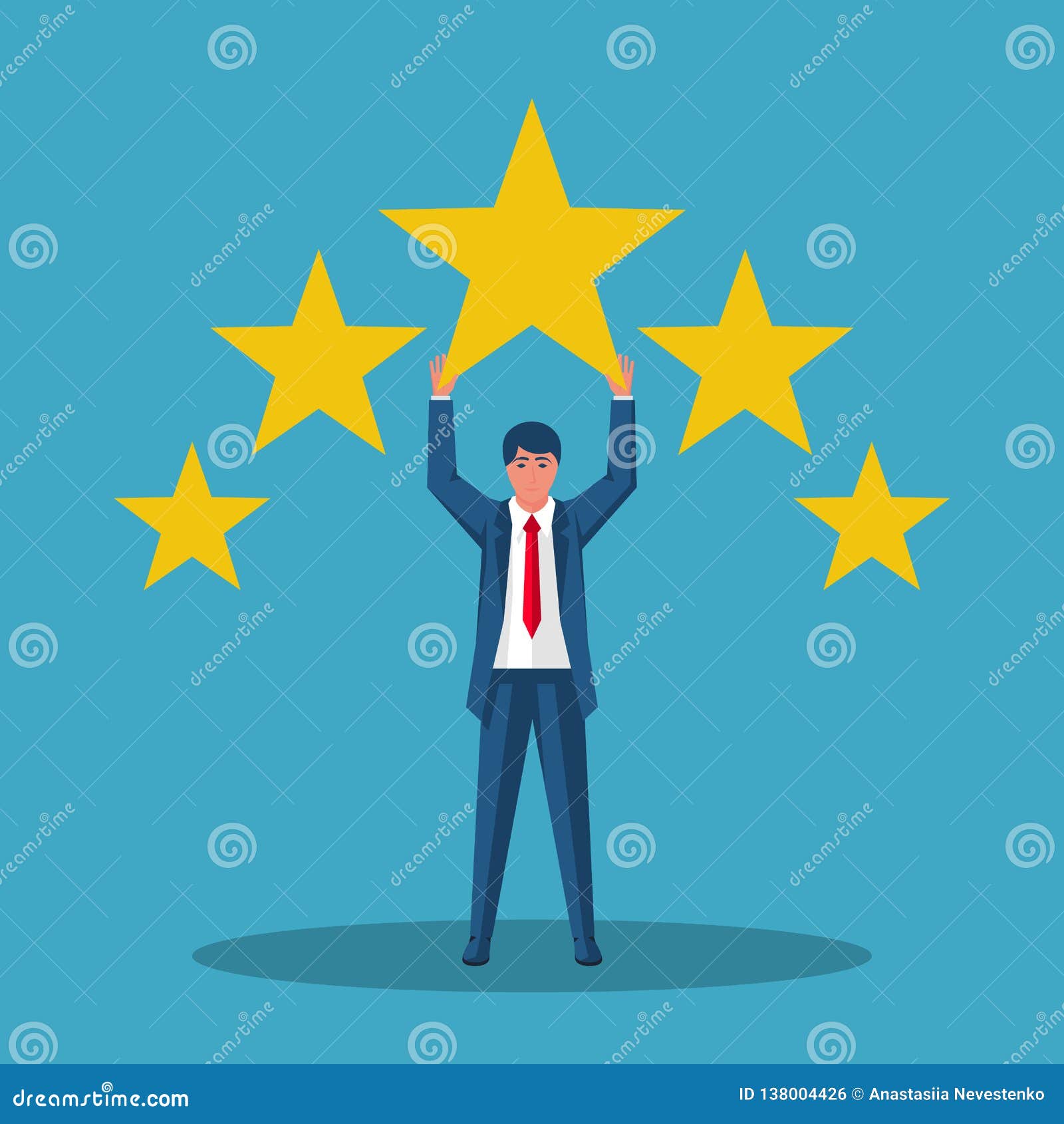 Star Rating Vector Illustration Flat Design Stock Vector - Illustration ...