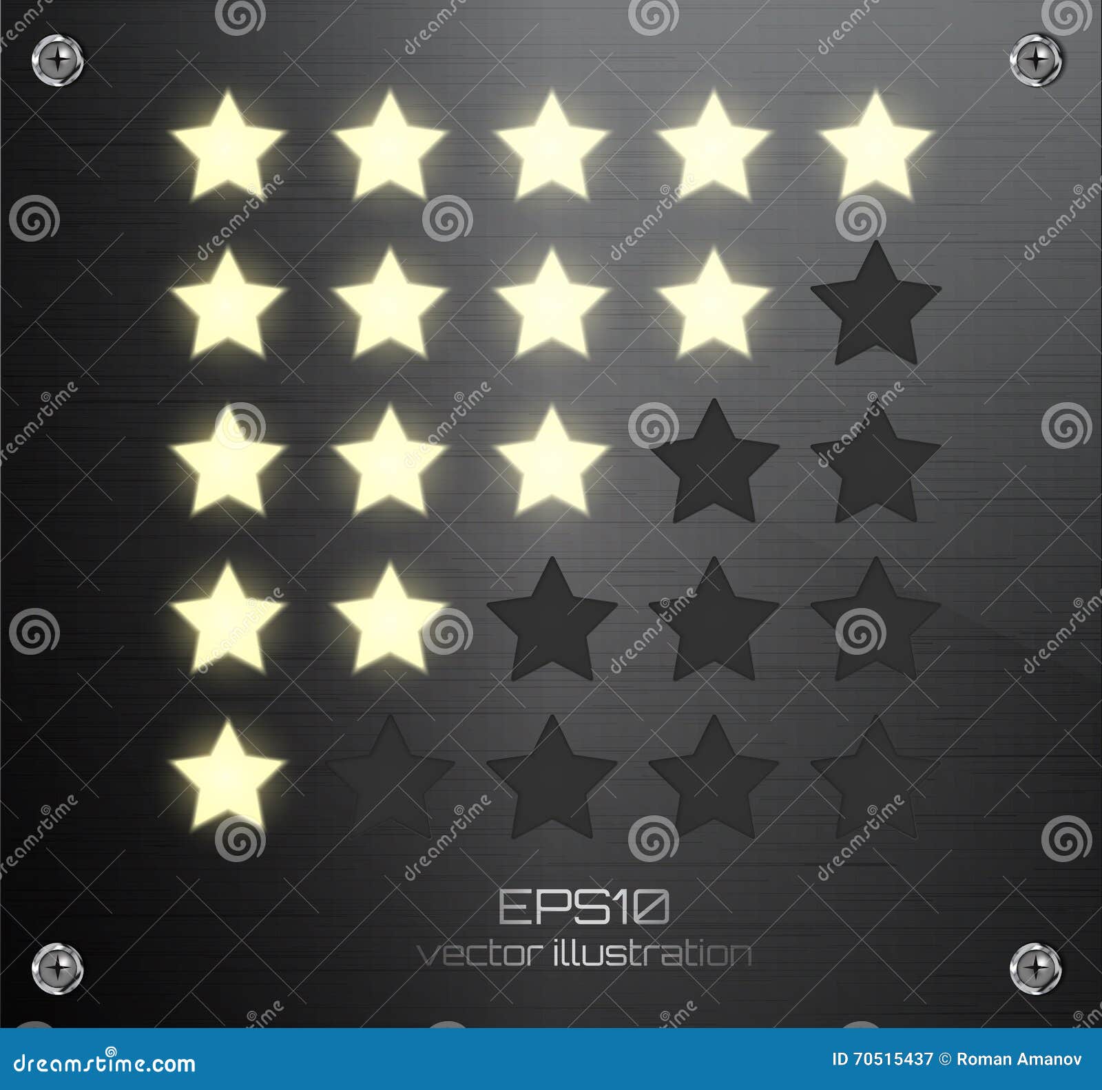 Star Rating Vector Template. Stock Vector - Illustration of service ...