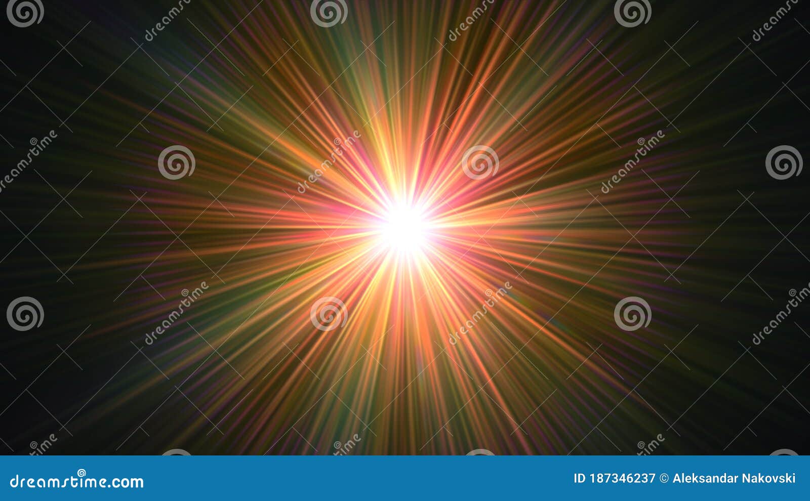 Star ray in space abstract stock illustration. Illustration of glow ...