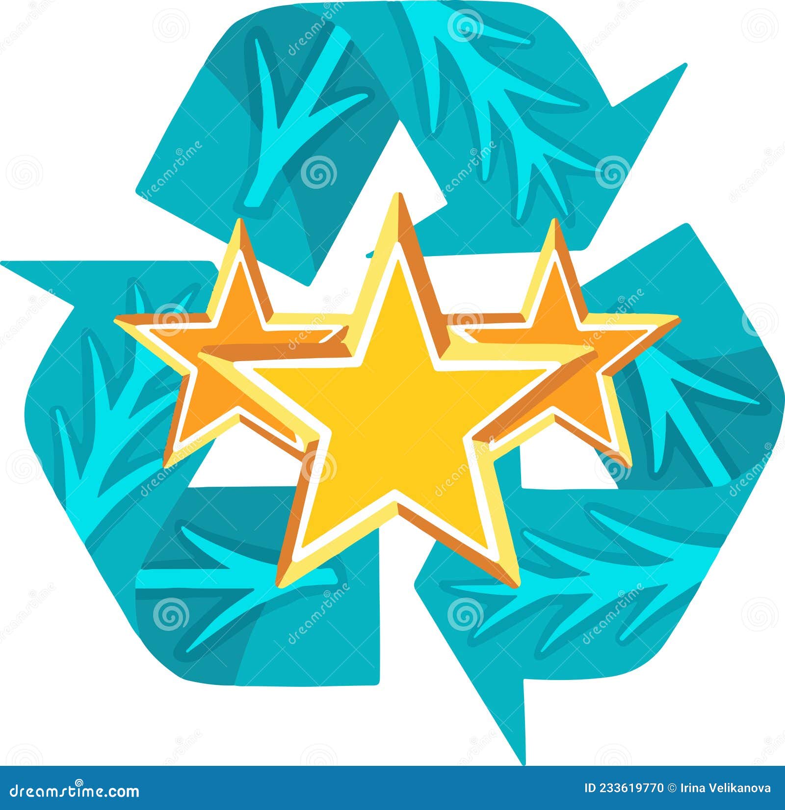 Star Recycling Vector Icon Symbol, Superior Quality Stock Vector ...