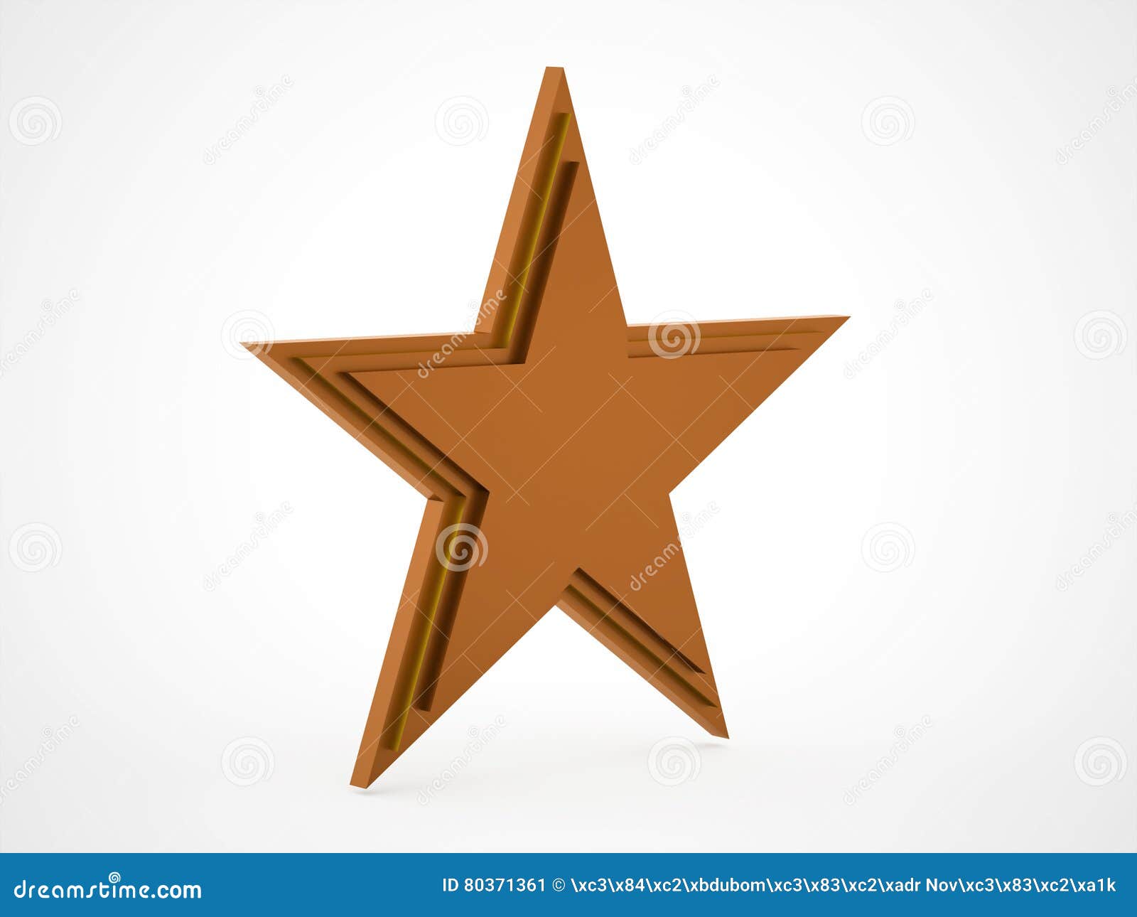 Star Rendered Isolated on White Background Stock Illustration ...
