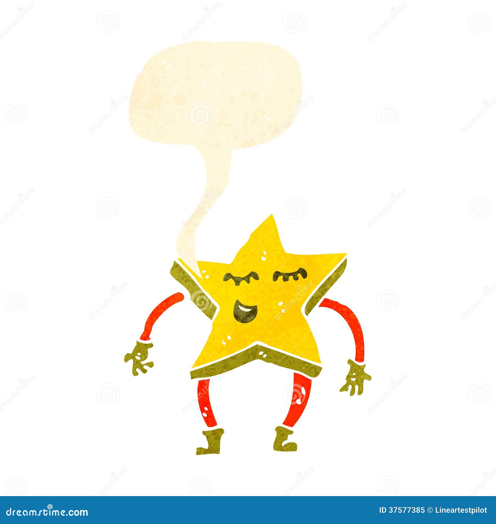Star Retro Cartoon Character Stock Vector - Illustration of quirky ...