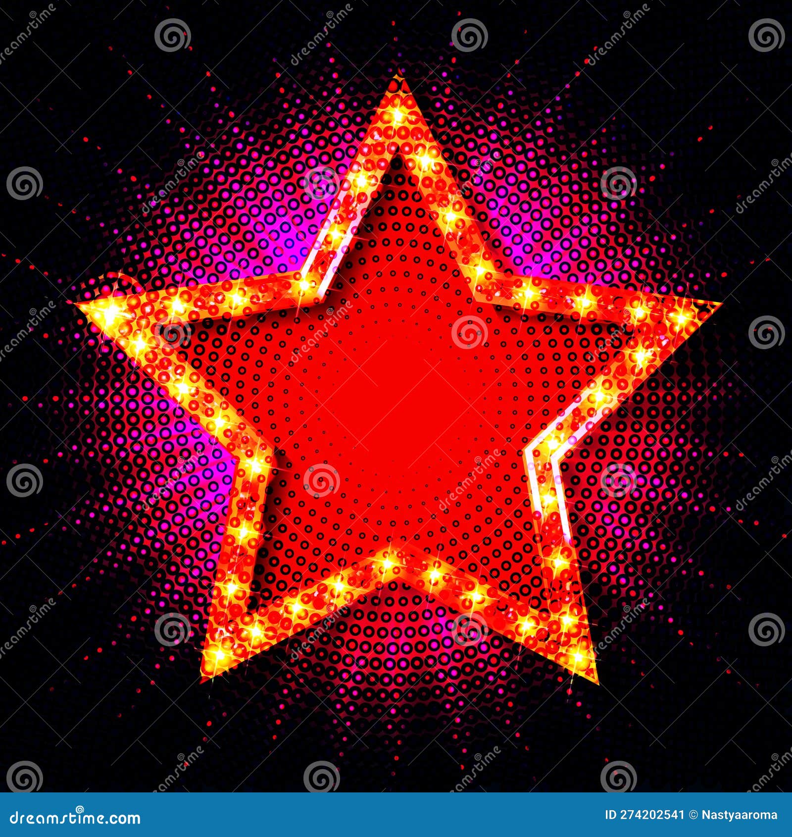 Star Retro Light Banner. Vector Illustration Stock Vector ...