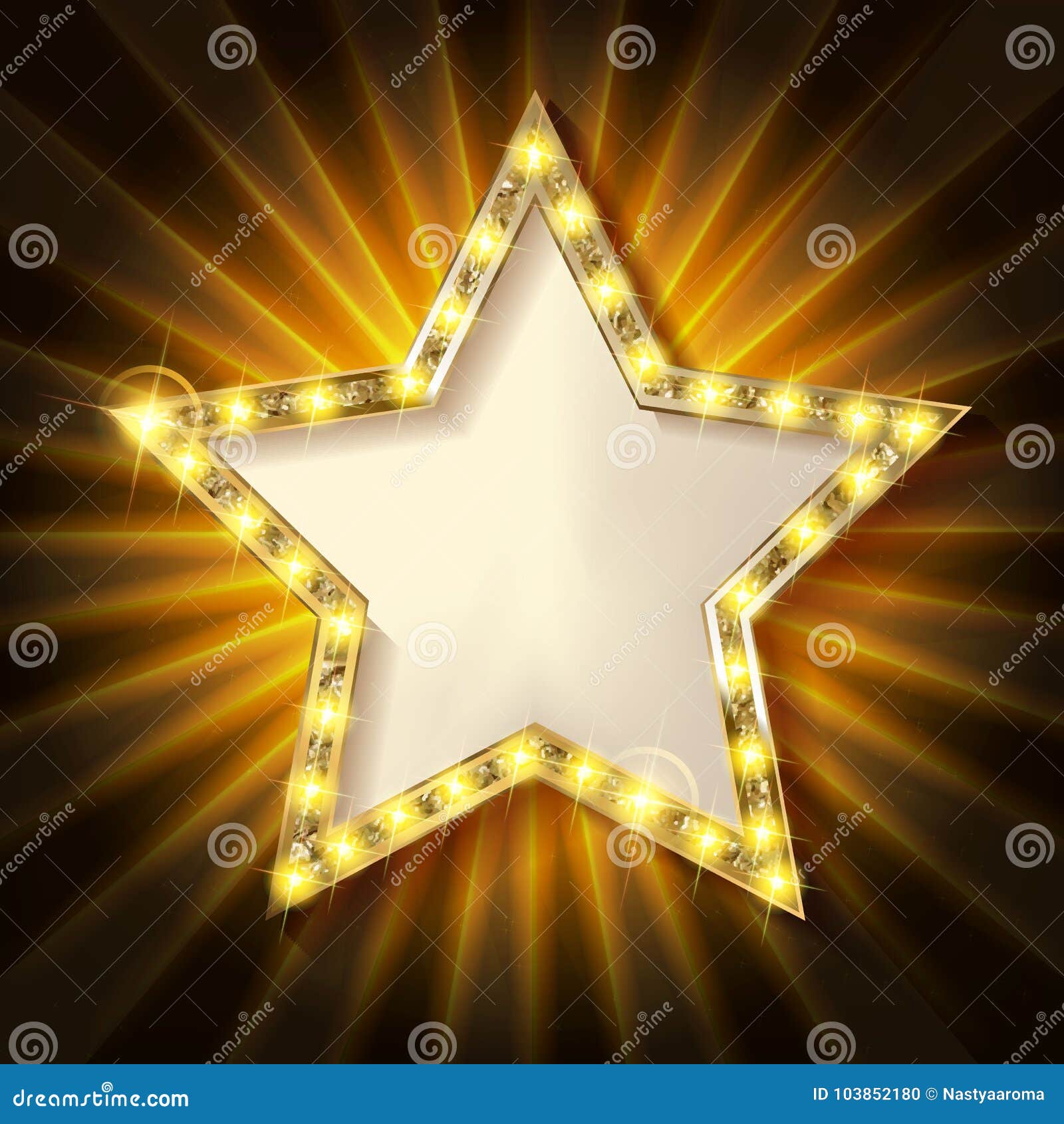 Star retro light banner. stock illustration. Illustration of elements ...