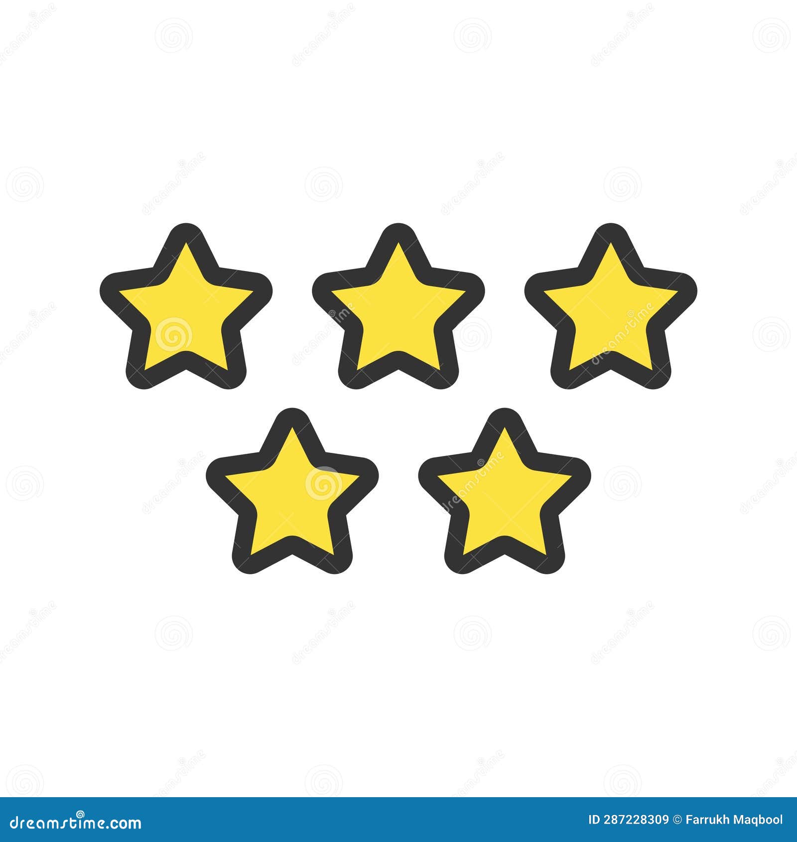 Star Review Icon Image. stock vector. Illustration of feedback - 287228309