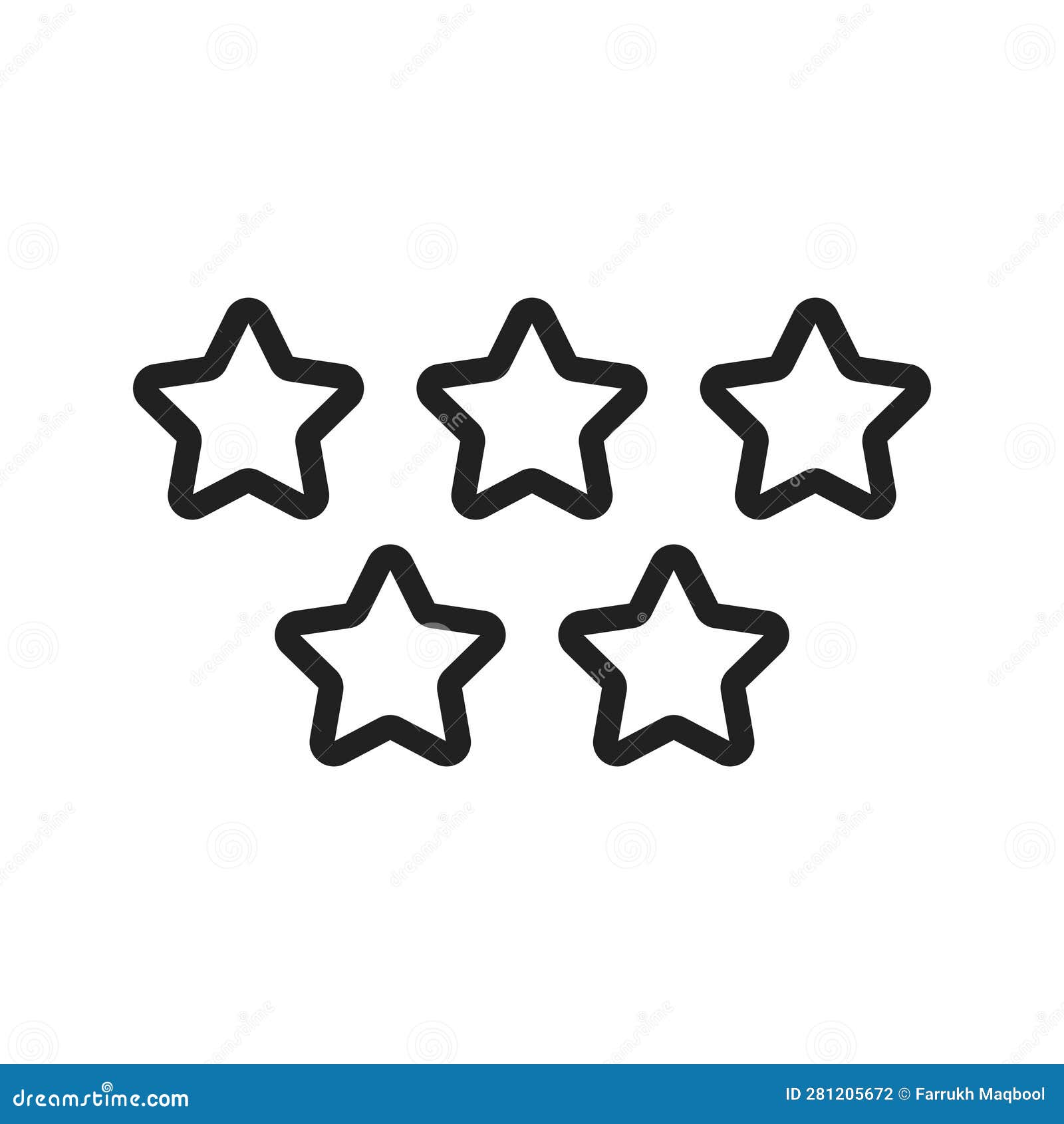 Star Review Icon Image. stock vector. Illustration of symbol - 281205672