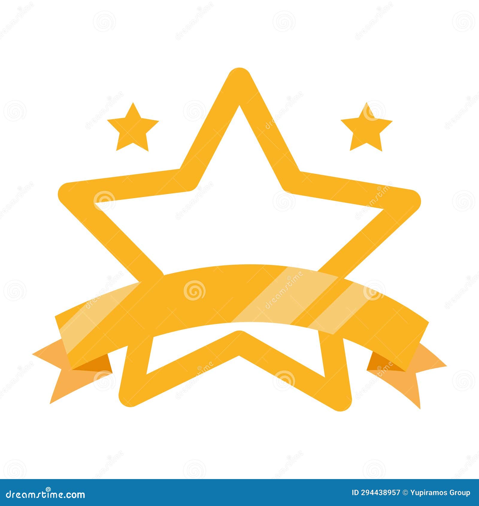Star and ribbon trophy stock vector. Illustration of shiny - 294438957