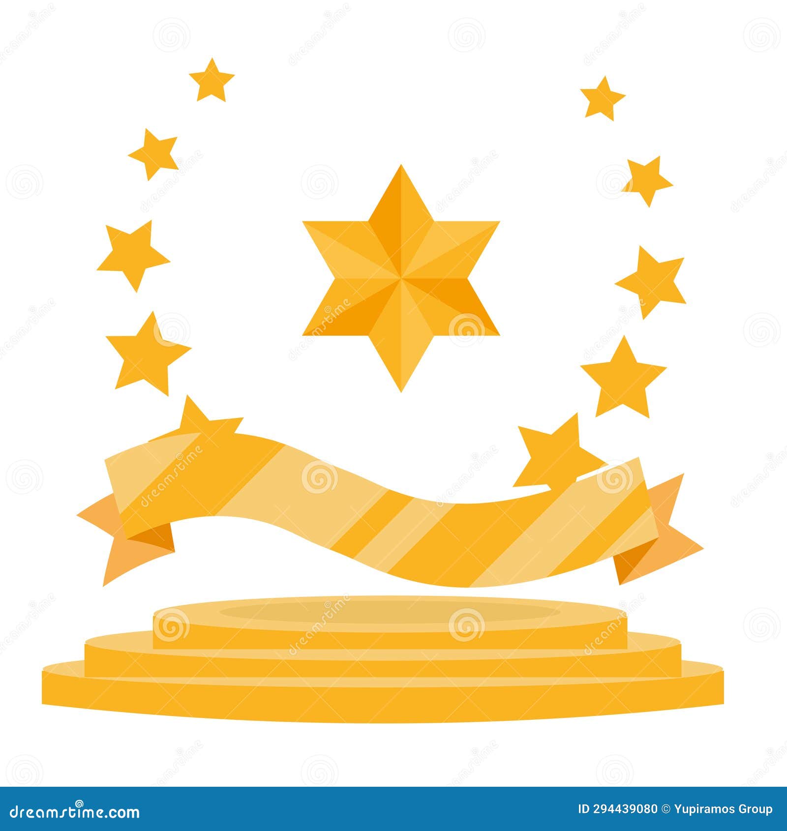Star and ribbon trophy stock vector. Illustration of championship ...