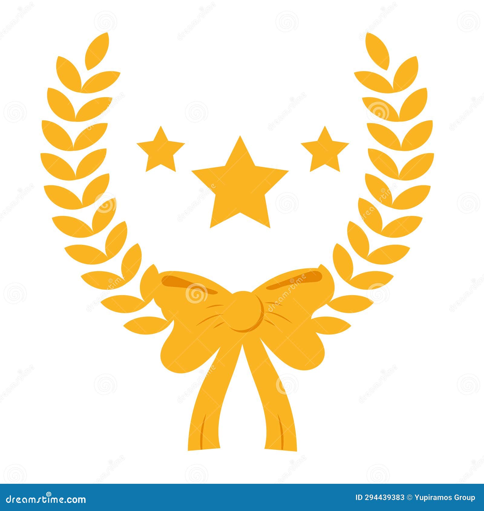 Star and ribbon wreath stock vector. Illustration of star - 294439383