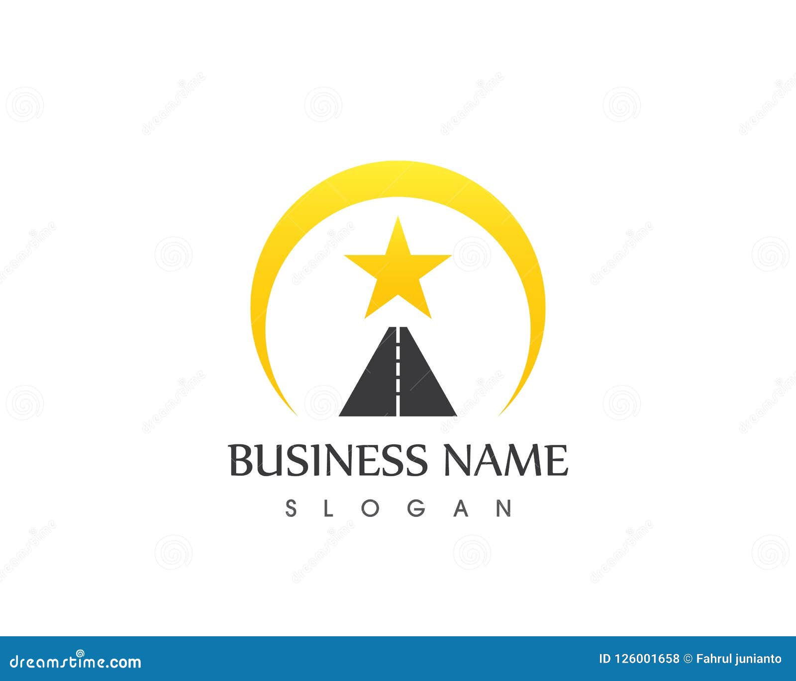 Star road way logo vector stock vector. Illustration of forward - 126001658