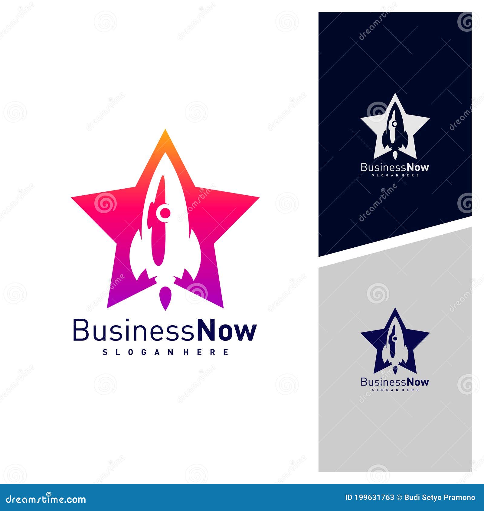 Star Rocket Logo Design Vector Template, Illustration Rocket Design ...