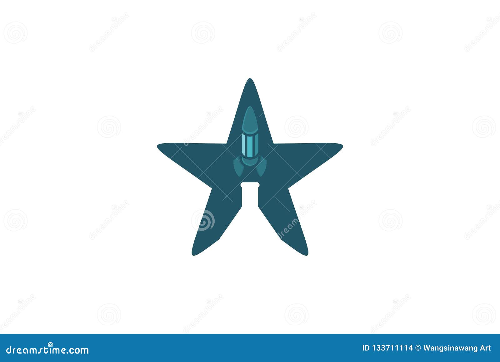 Star and Rocket Logo Designs Inspiration Isolated on White Background ...