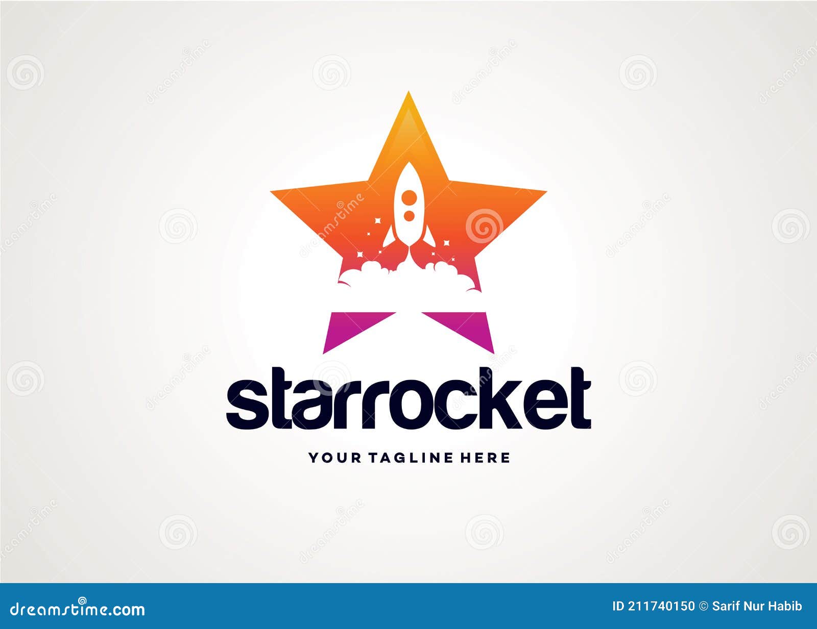 Star Rocket Logo Template Design Vector Stock Vector - Illustration of ...