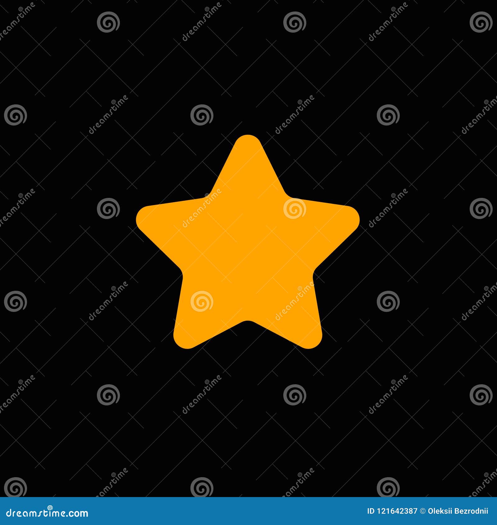 Star with round corners stock vector. Illustration of rounded - 121642387