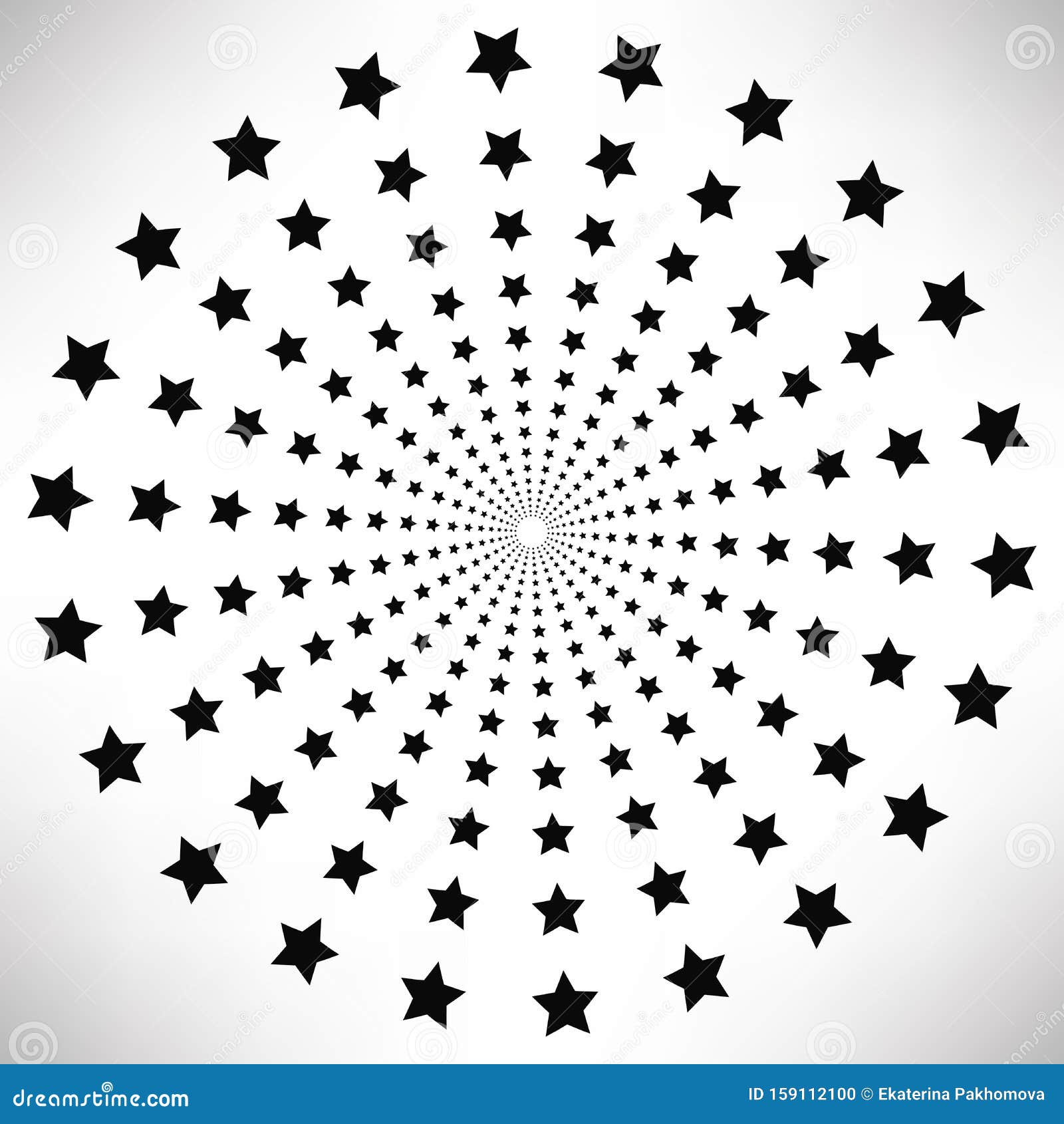 Star Round Elements, Halftone Rays Isolated On White Background. Black ...