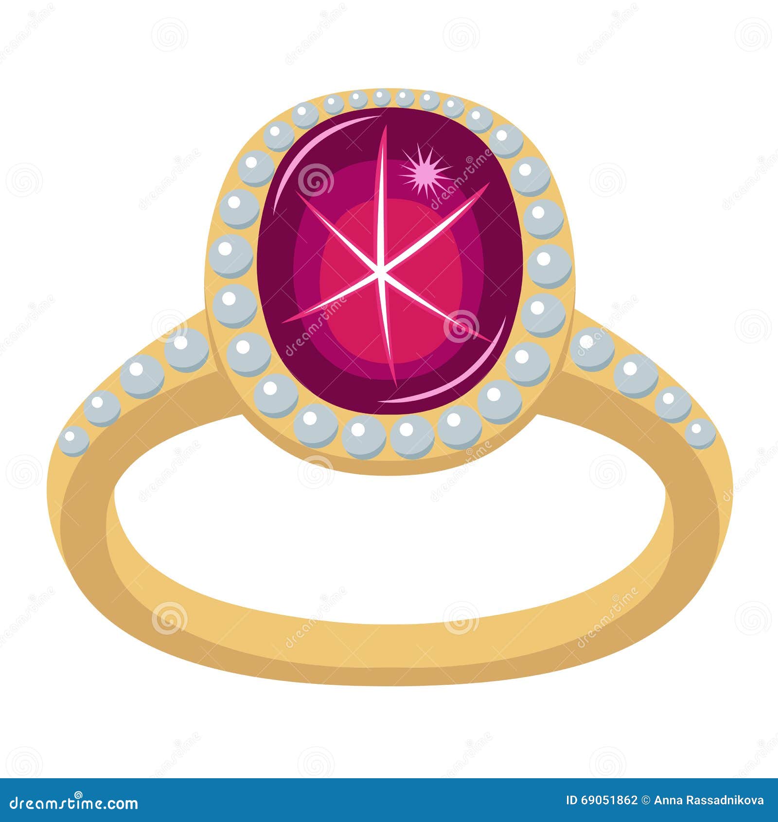 Red Ruby Star As On The Kremlin.Vector Illustration On White Background ...