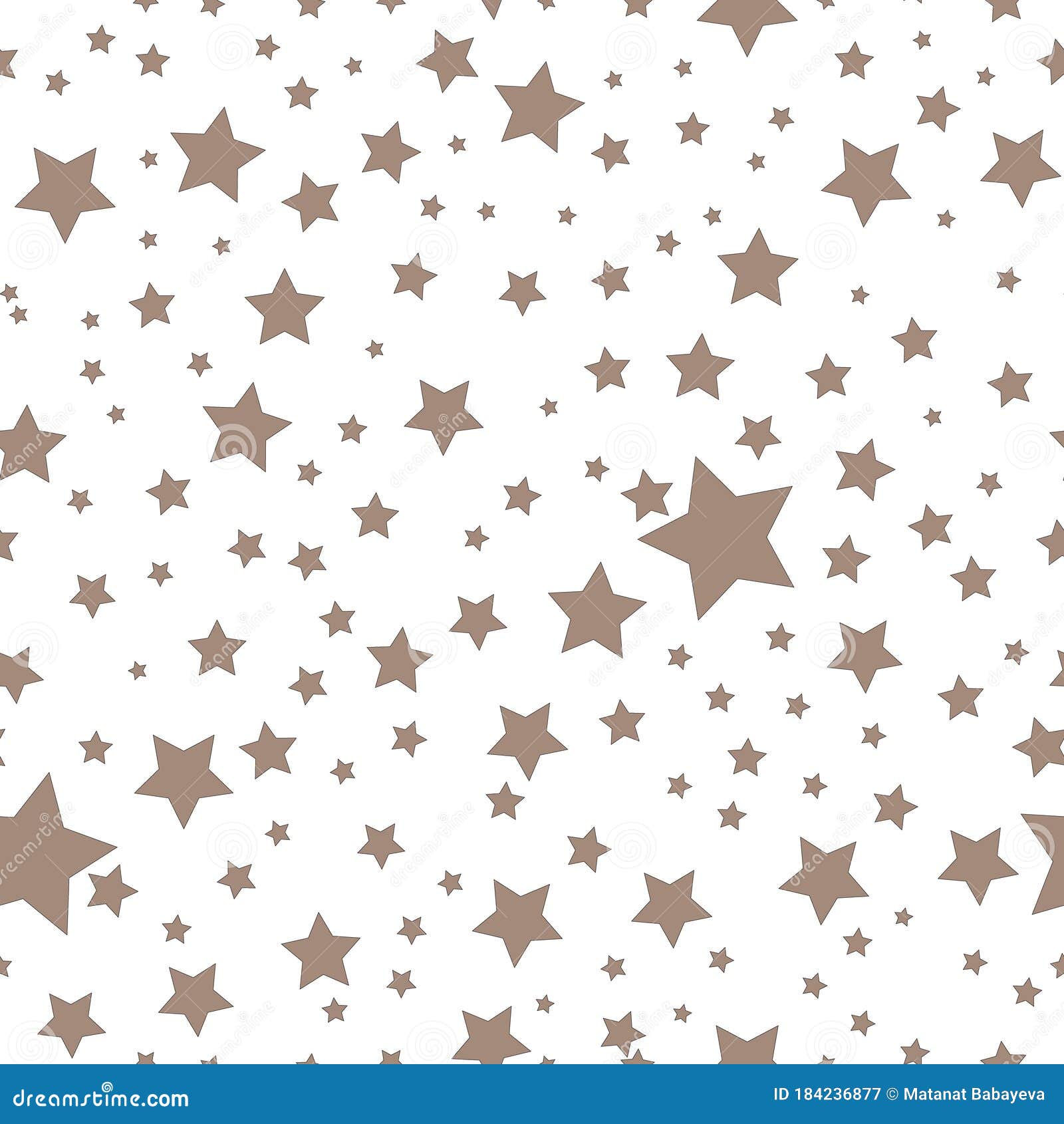 Star Seamless Pattern. Chaotic Elements. Abstract Geometric Shape ...