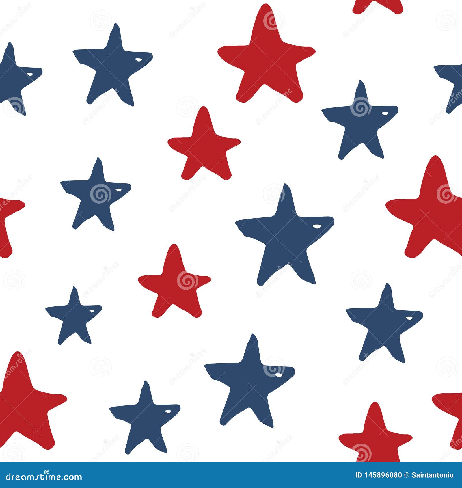 Star Seamless Pattern, Hand Drawn Sketched Doodle Stars, Vector ...