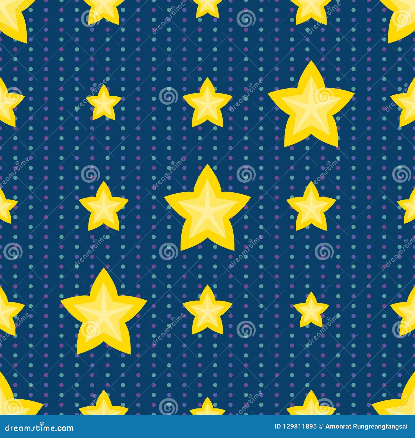 Star Seamless Pattern for Use As Background or Wallpaper Stock Vector ...
