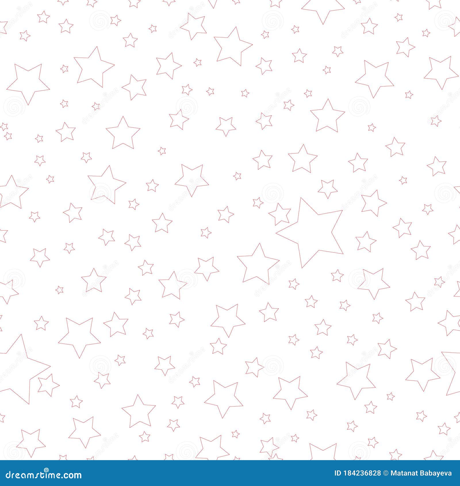 Star Seamless Pattern. White and Grey Retro Background. Chaotic ...