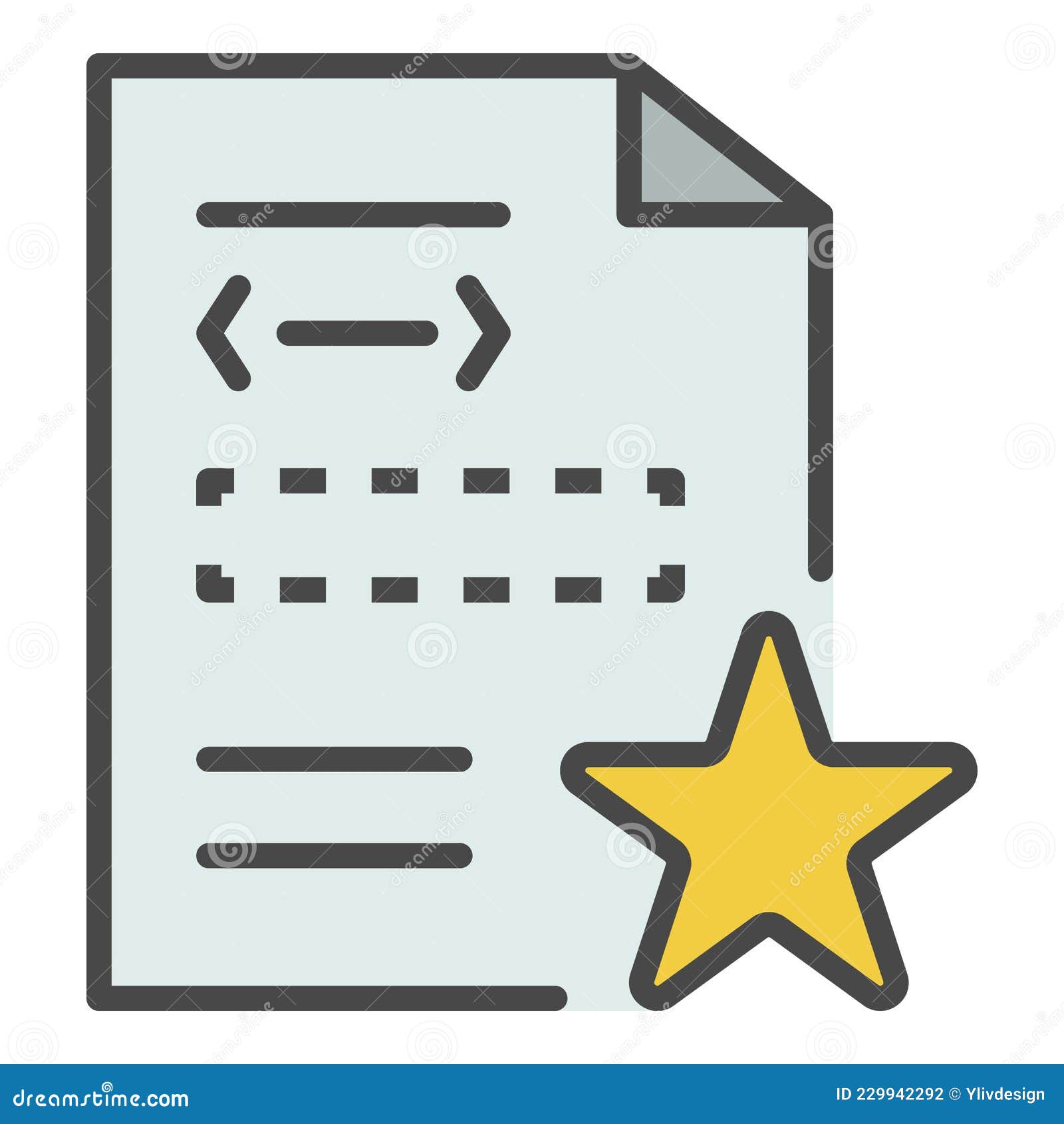 Star Security Document Icon Color Outline Vector Stock Vector ...