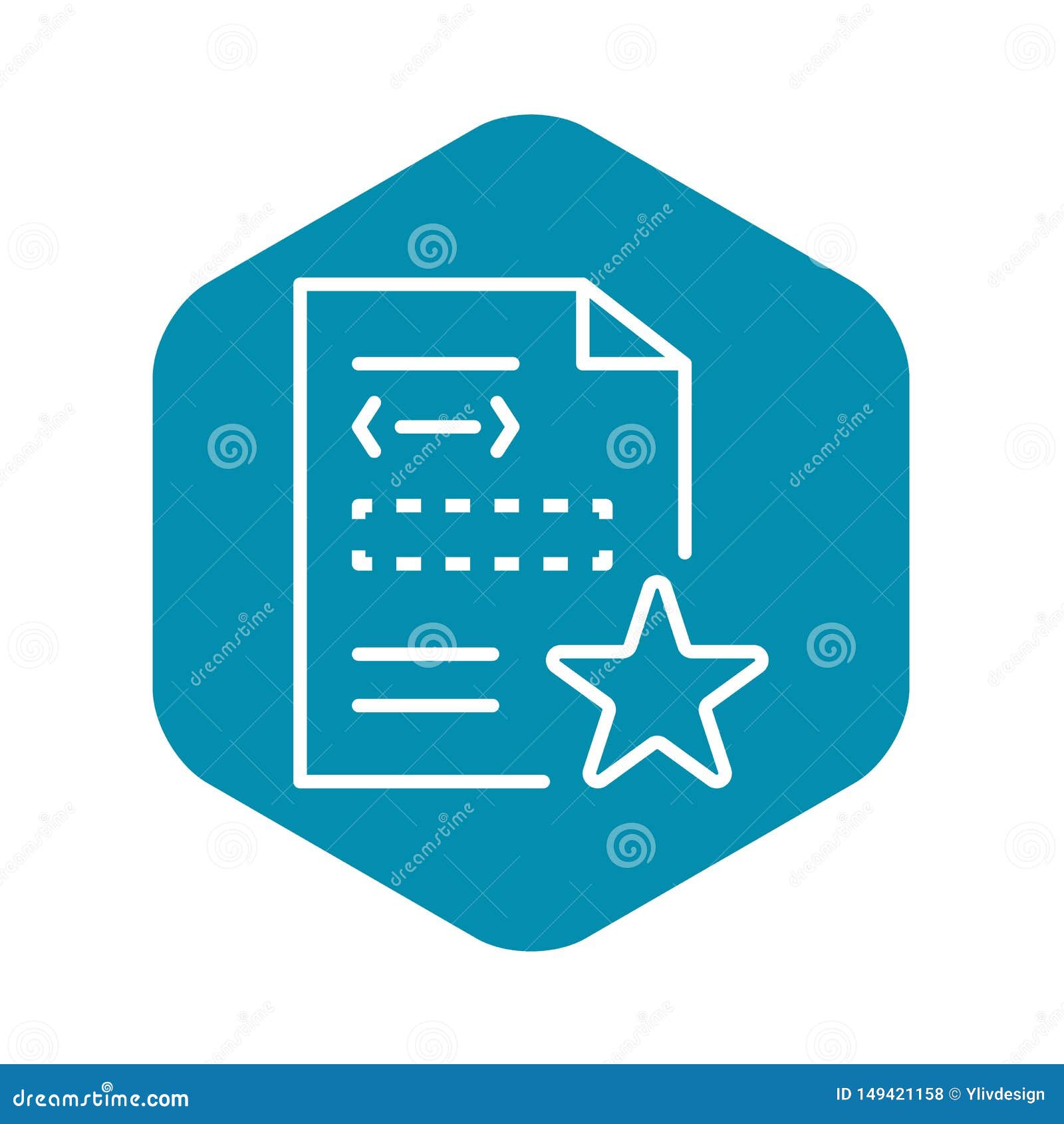 Star Security Document Icon, Outline Style Stock Vector - Illustration ...