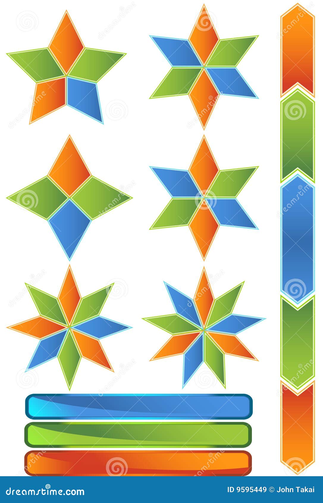 Star Segments stock vector. Illustration of icons, bars - 9595449