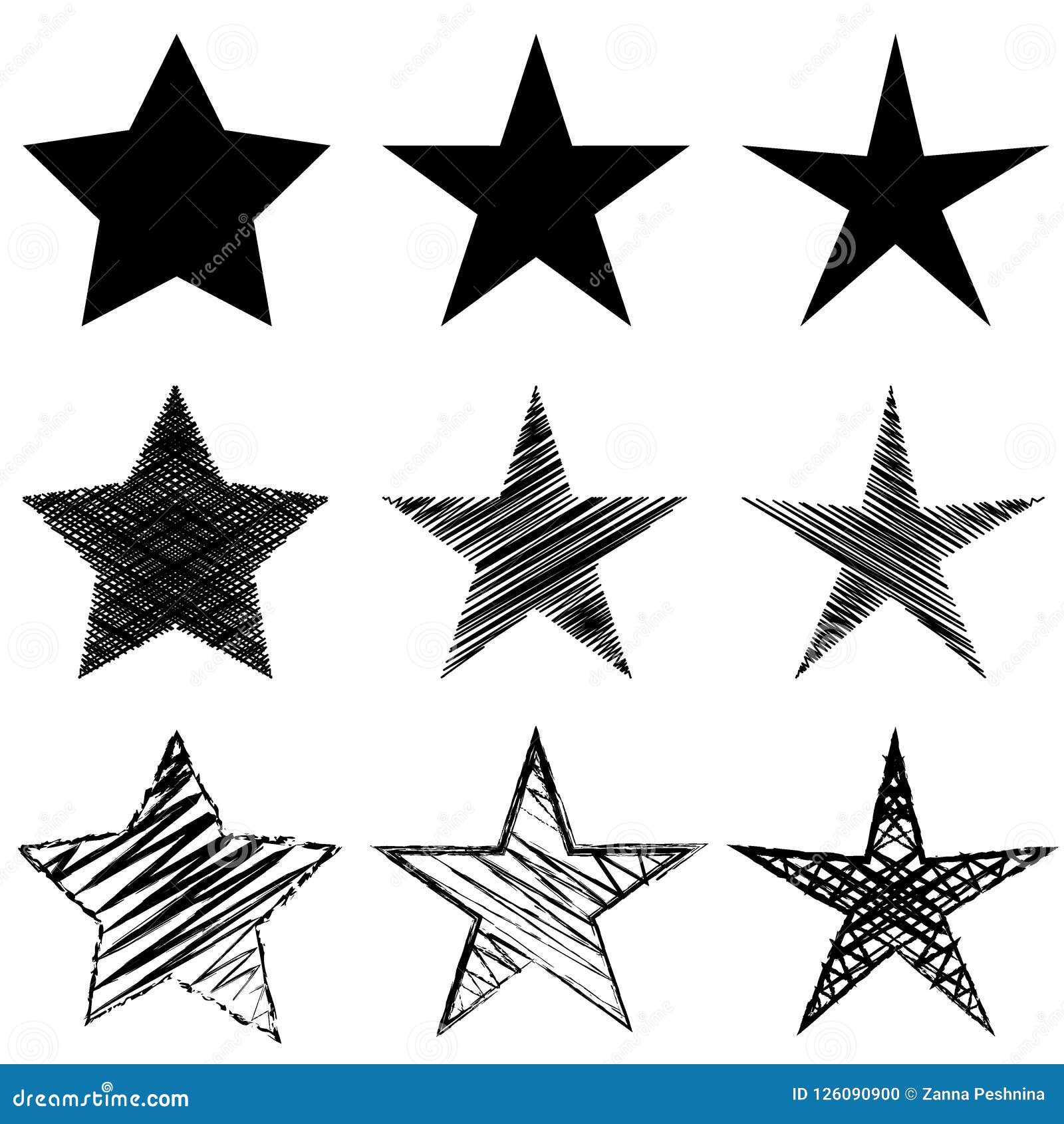 Star Element Set - Vector Icon Collection, Illustration Stock Vector ...