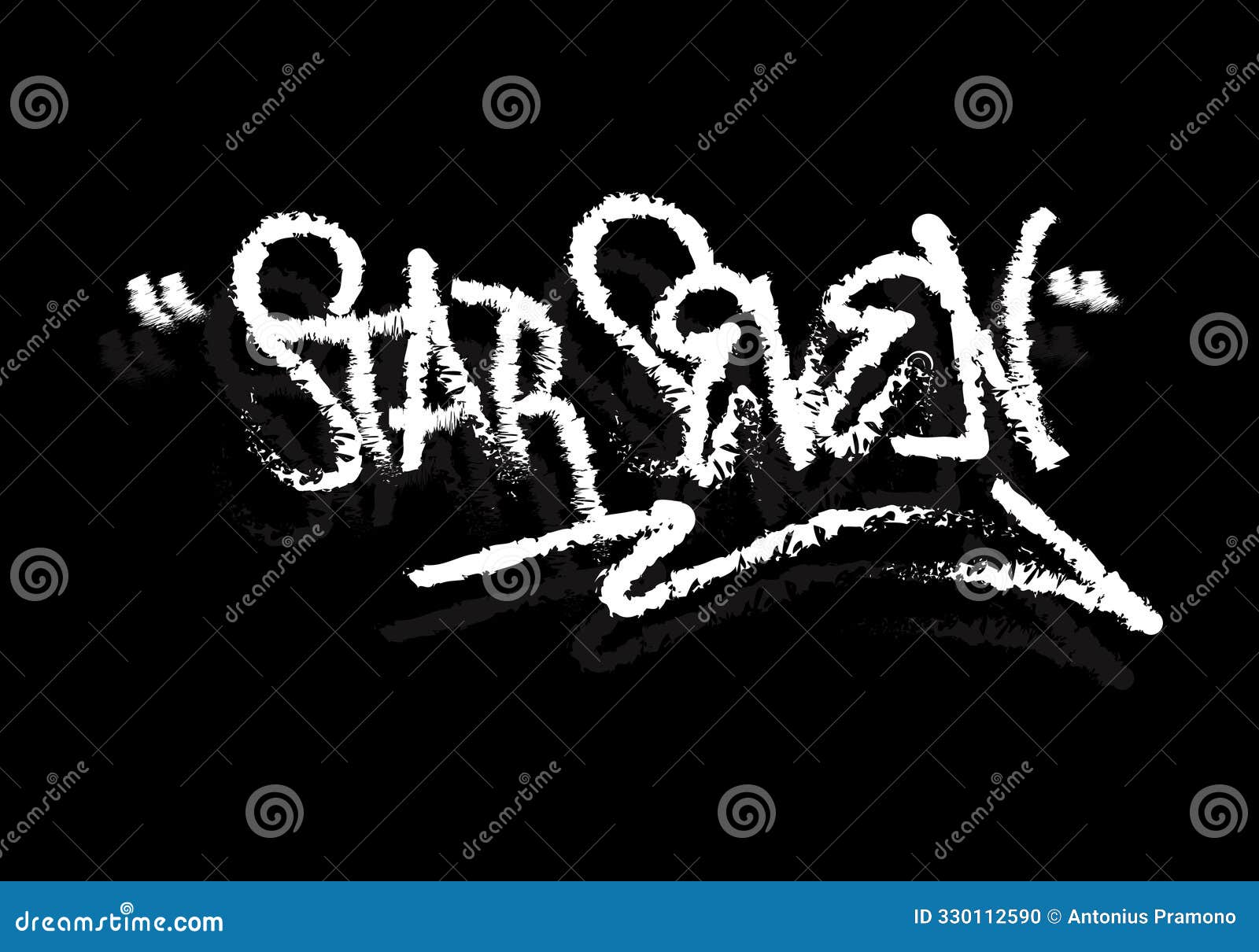 STAR SEVEN Graffiti Tag Style Design Stock Illustration - Illustration ...