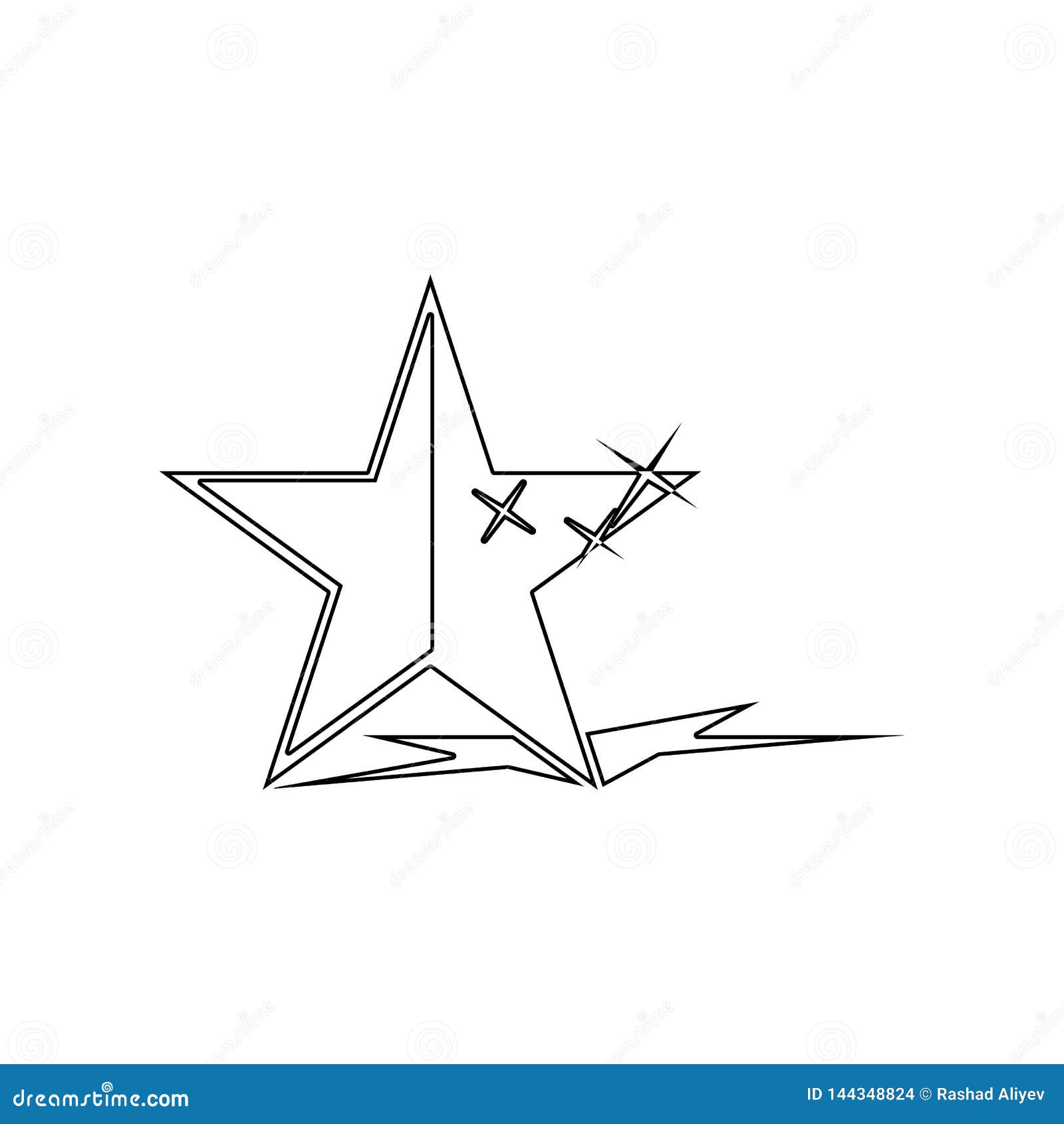 Star with Shadow Icon. Element of Stars for Mobile Concept and Web Apps ...