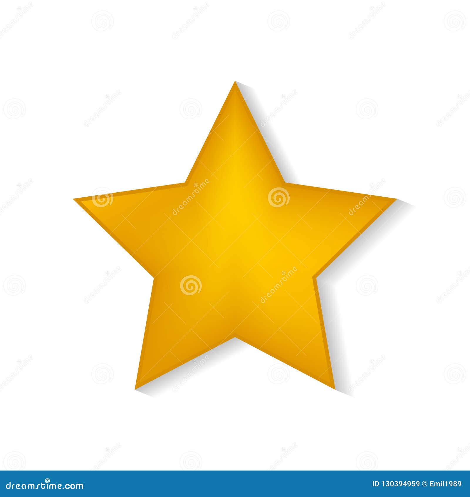 Star with shadow stock vector. Illustration of celebration - 130394959