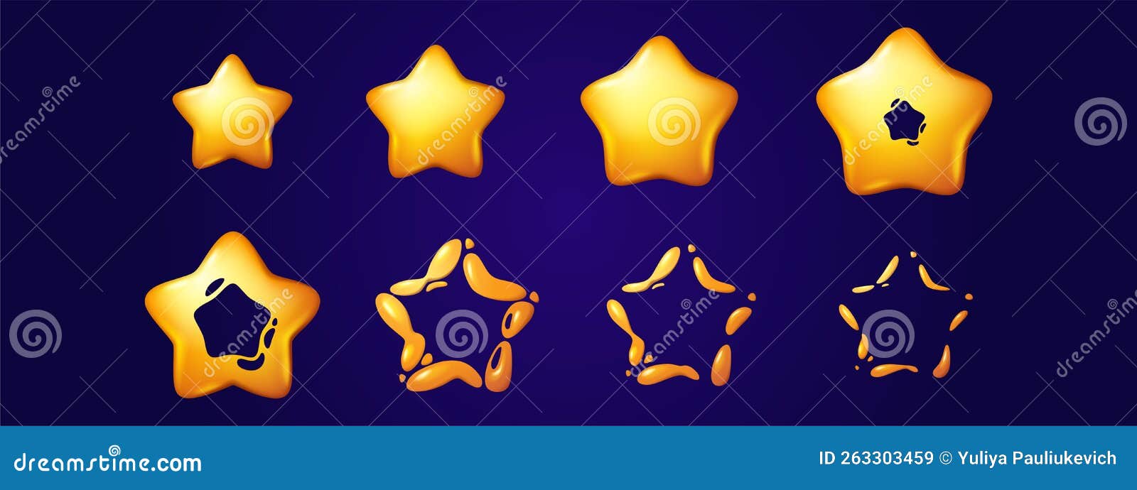 Star Shape Bubble Explosion Sprite Sheet Stock Vector - Illustration of ...