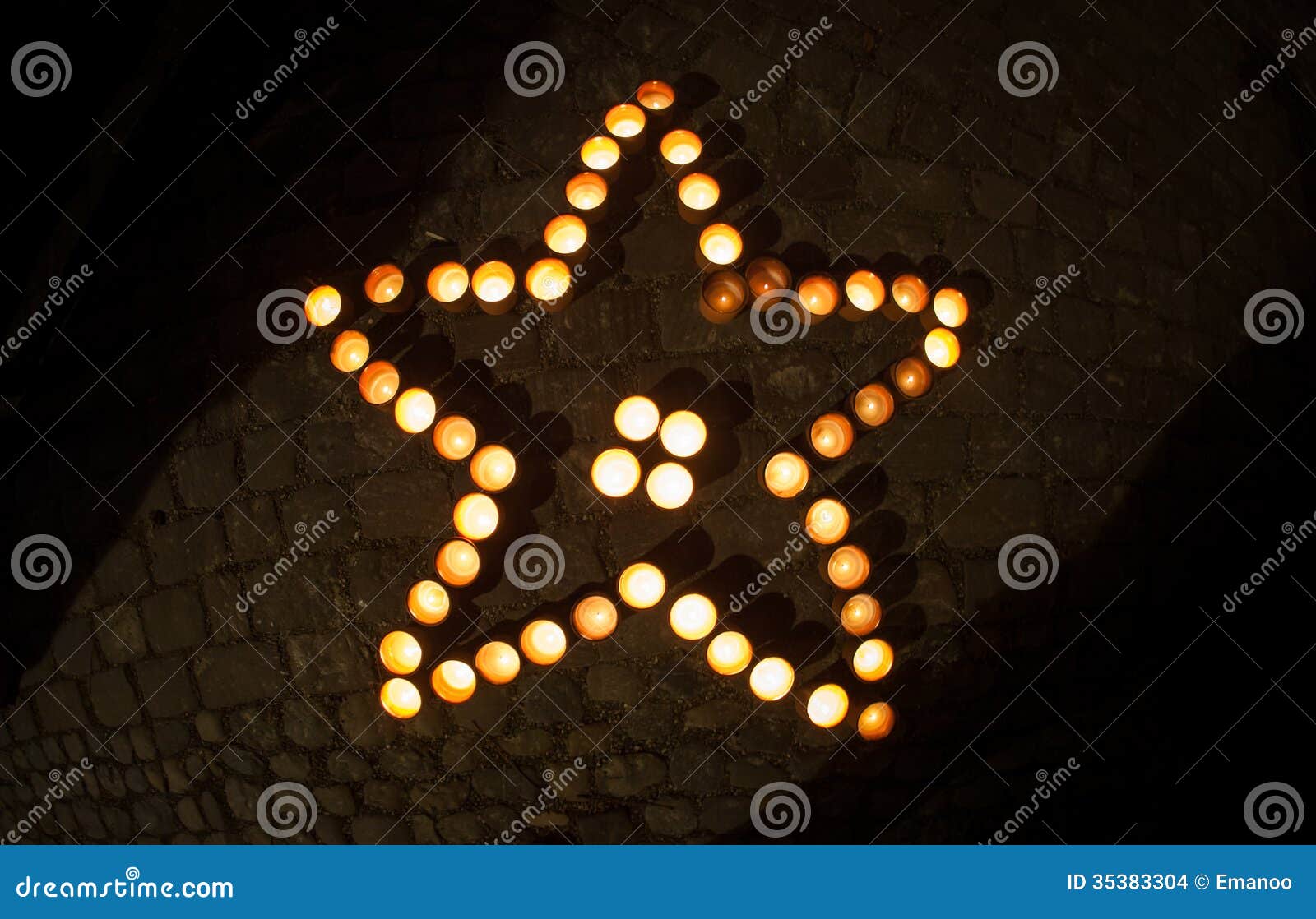 Star shape with candles stock photo. Image of glowing - 35383304