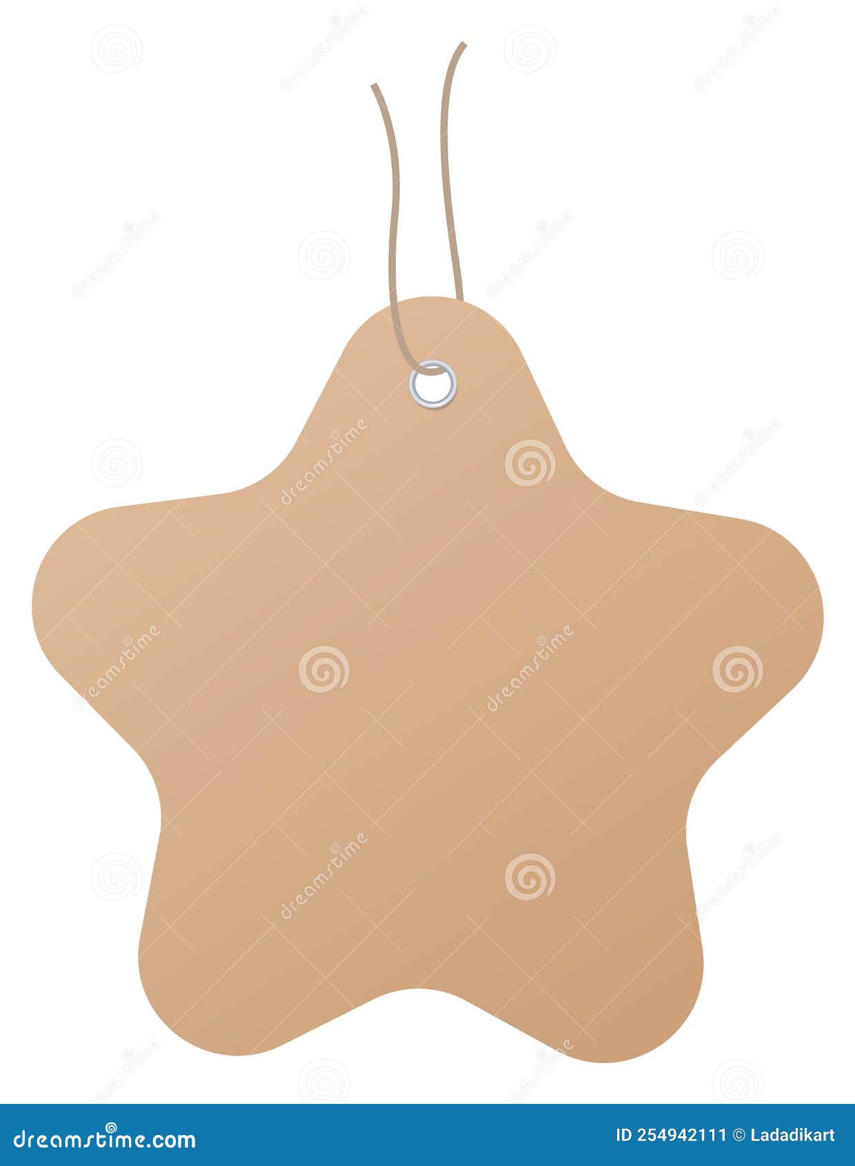 Star Shape Cardboard Tag Template. Blank Label Stock Vector ...