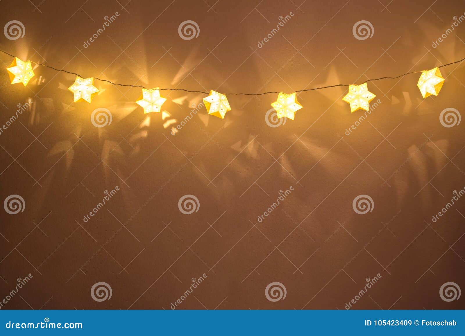 Star Shape Christmas Lights Stock Image - Image of decoration, party ...