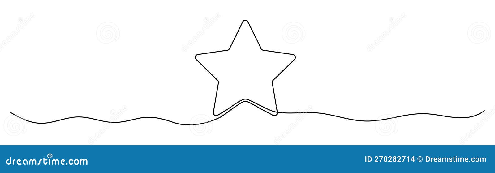 Star Shape Continuous Line Drawing. Stock Vector - Illustration of ...
