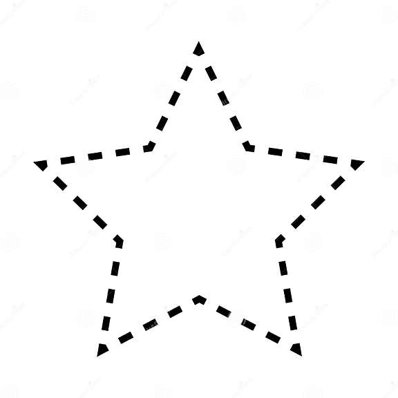 Star Shape Dashed Icon Vector Symbol for Creative Graphic Design Ui ...