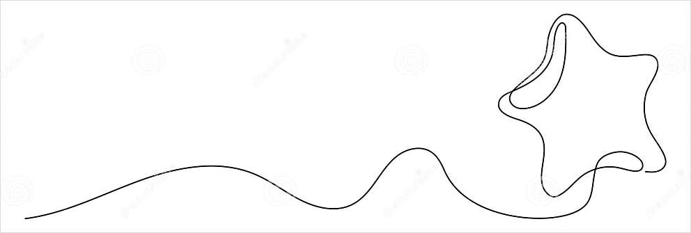 Star Shape Drawing by Continuos Line, Thin Line Design Vector ...