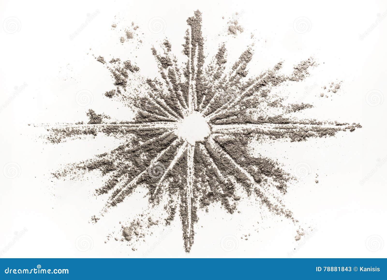 Star Shape Drawing Illustration Concept Made of Ash, Dust, Sand Stock ...