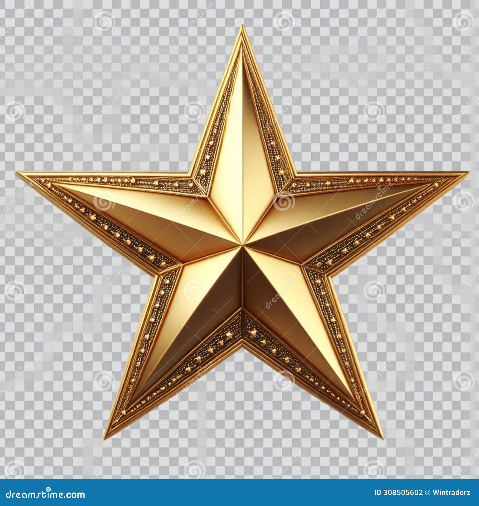 Star Shape Gold 3d Realistic Rating Carved Stock Illustration ...