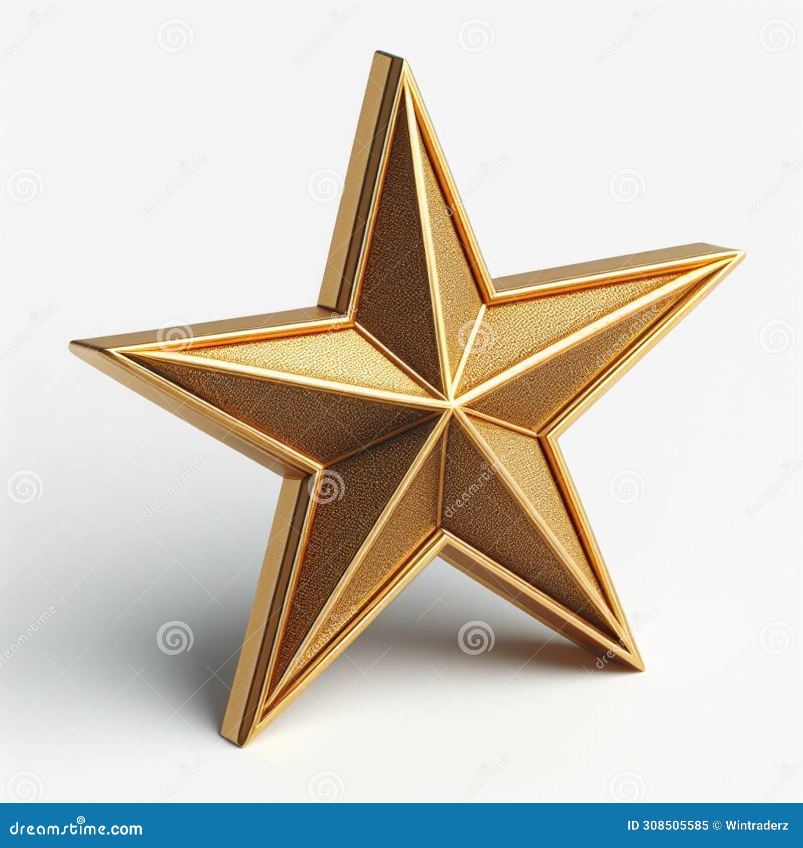 Star Shape Gold 3d Realistic Rating Level Good Stock Illustration ...