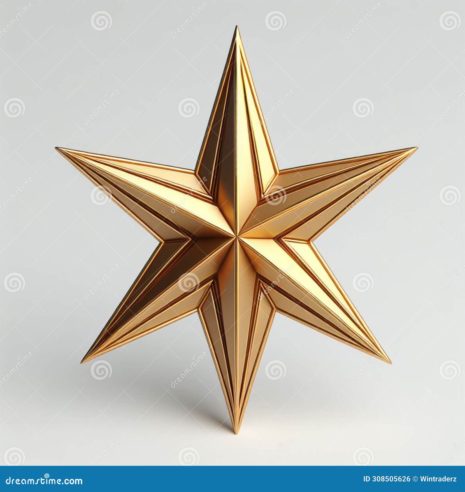 Star Shape Gold 3d Realistic Rating 6 Side Class Stock Illustration ...