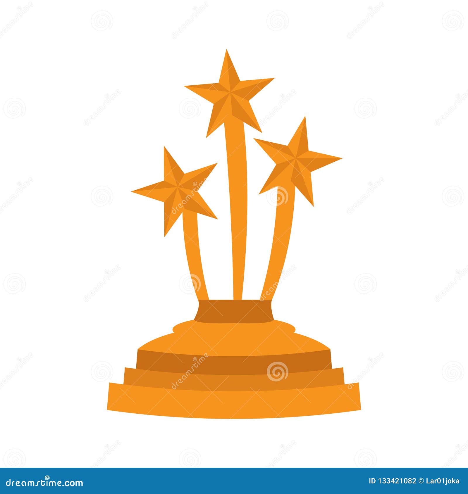 Star shape golden trophy stock vector. Illustration of sport - 133421082